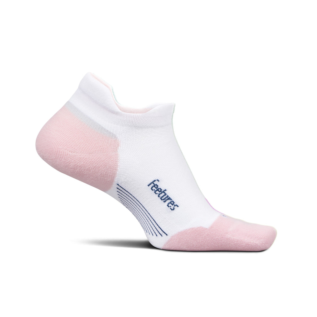 Feetures Elite Max Cushion Tab Running Socks | White / Rose – Greaves ...