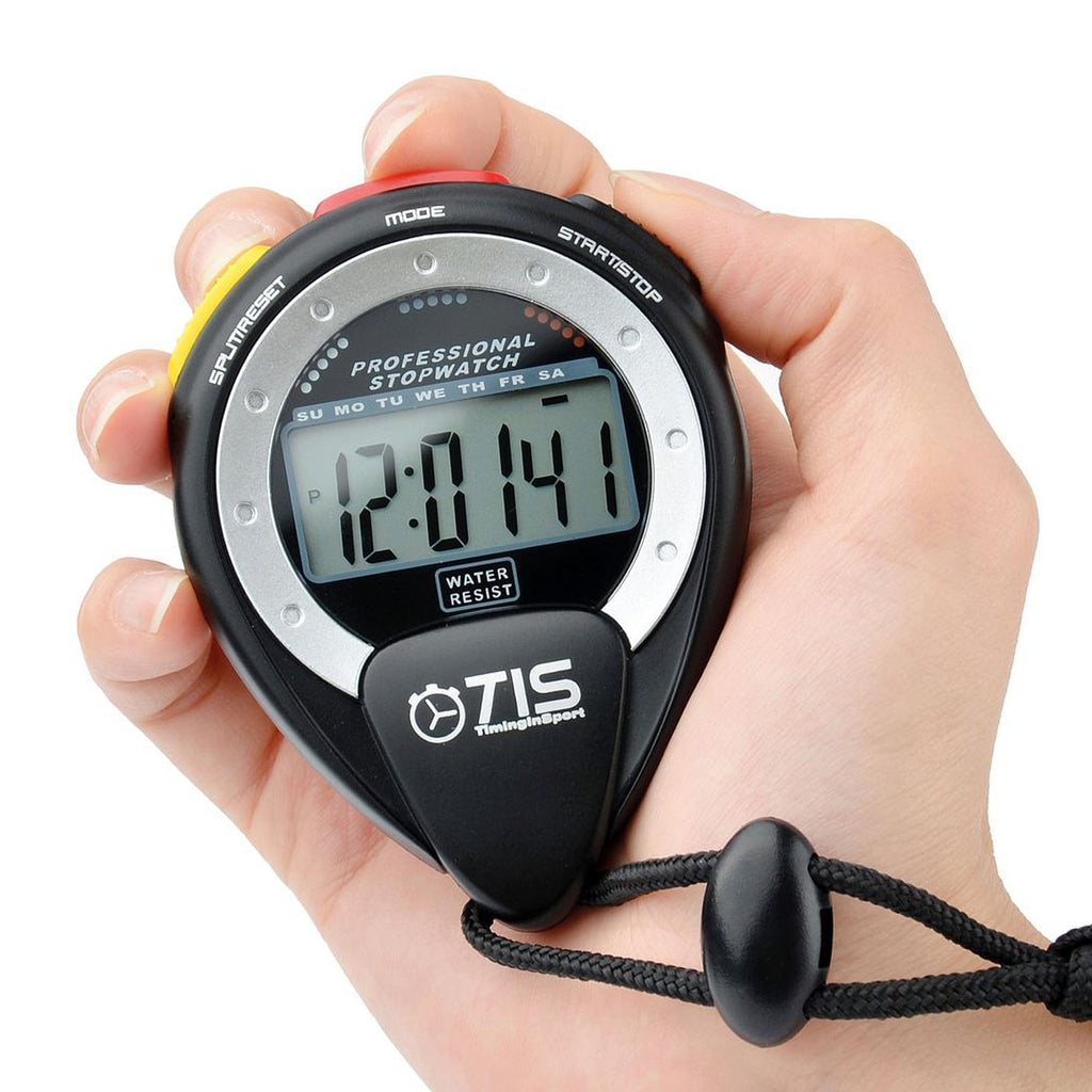 TIS Pro 025 Stopwatch Black | Water-Resistant Timer – Greaves Sports