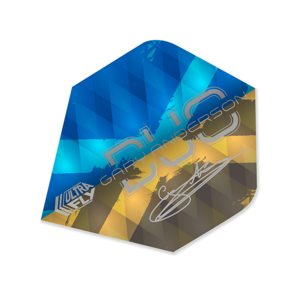 Gary Anderson Duo Dart Flights Gold/Blue Saltire – Greaves Sports