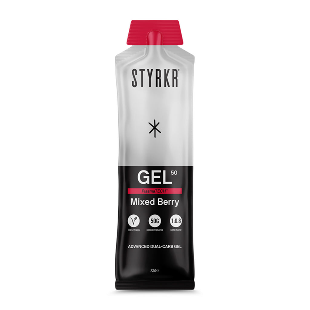 Styrkr Gel50 Nitro+ Energy Gel 50g Carbs Mixed Berry – Greaves Sports