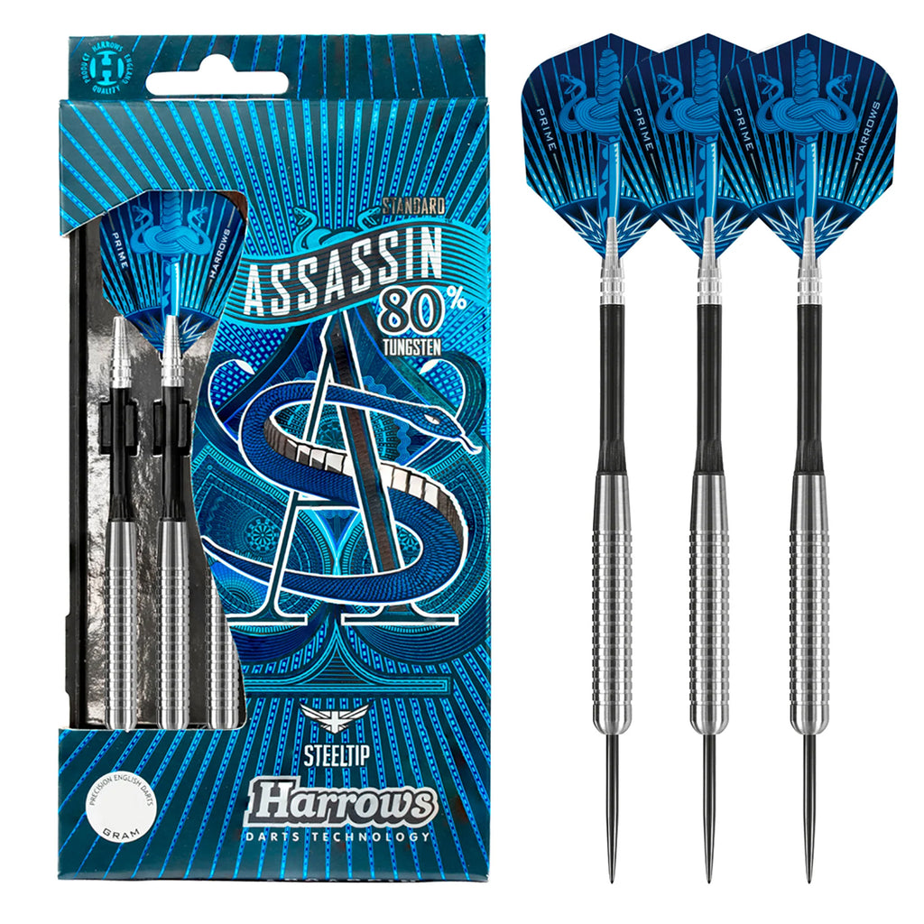 Assassin 80% Tungsten Darts Ringed | Harrows Steel – Greaves Sports