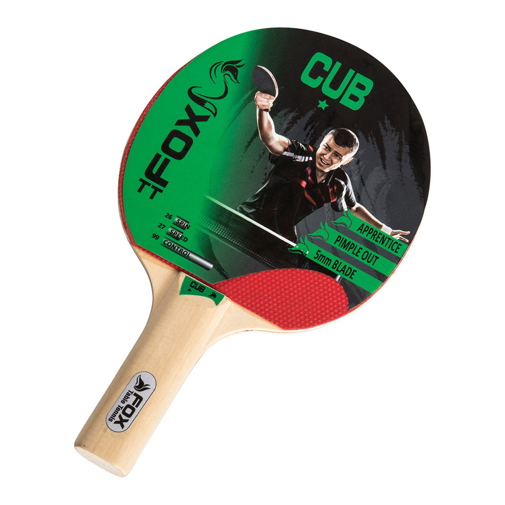 Cub 1 Star Bat - Fox TT Table Tennis Flared Handle – Greaves Sports