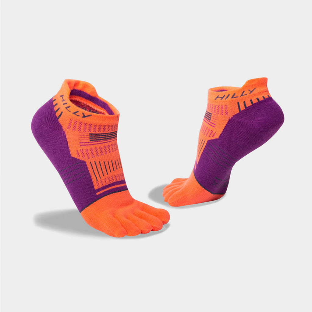 Hilly Toes Socklet Running Socks Hot Coral – Greaves Sports