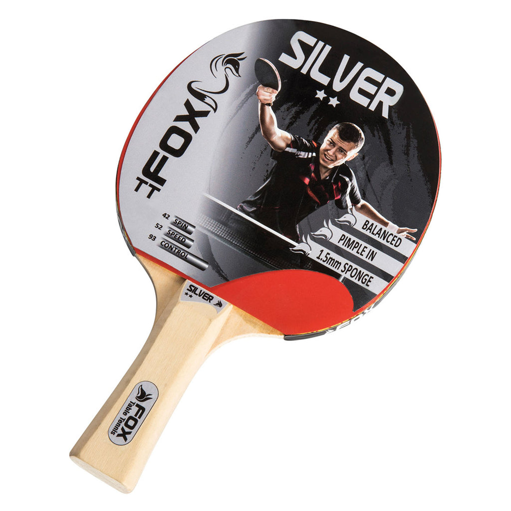 Fox TT Silver 2 Star Table Tennis Bat Flared Handle – Greaves Sports