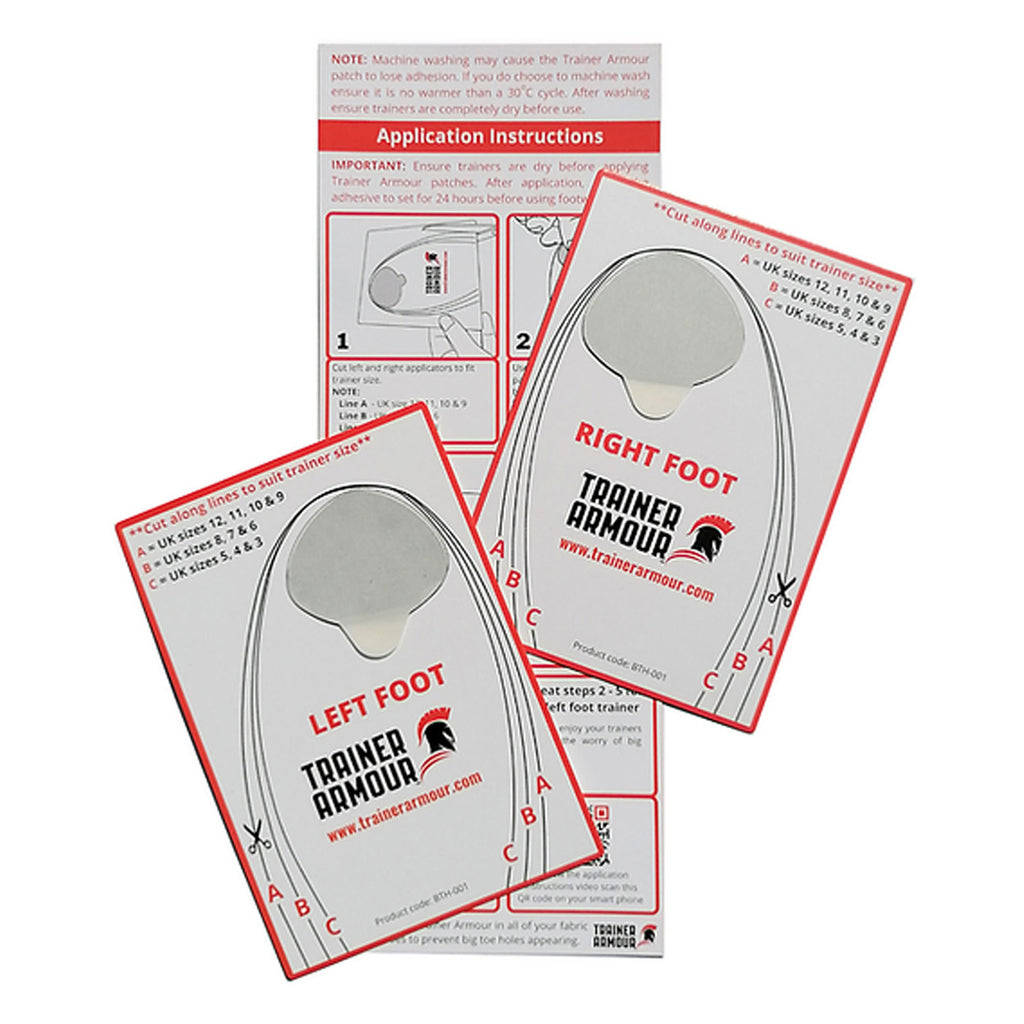 Big Toe Hole Preventer Patches Black Trainer Armour – Greaves Sports