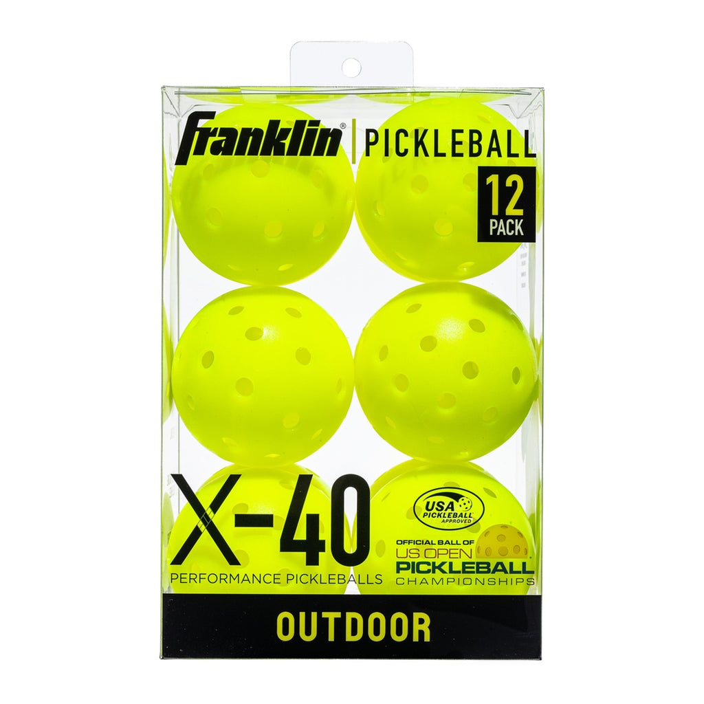 Franklin Outdoor X-40 Pickleballs (6 Pack) - Optic Yellow – Greaves Sports