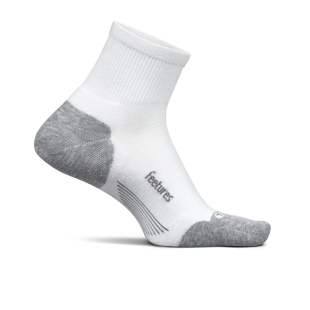 Feetures Elite Max Cushion Quarter Socks White – Greaves Sports
