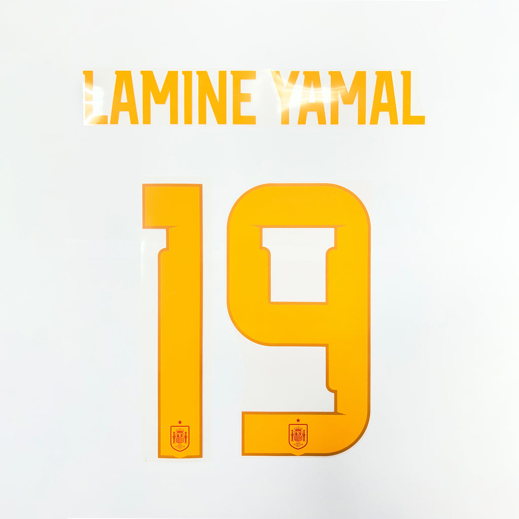 Lamine Yamal 19 Spain Home 26 Name Number Set Adult – Greaves Sports
