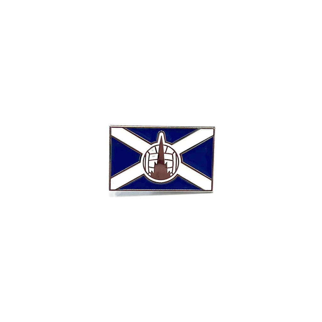 Falkirk Saltire Pin Badge Blue White | Falkirk FC – Greaves Sports