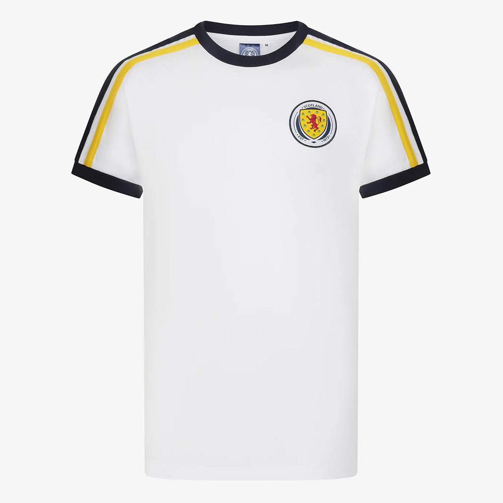 Scotland Football Ringer T-Shirt | Official Team – Greaves Sports