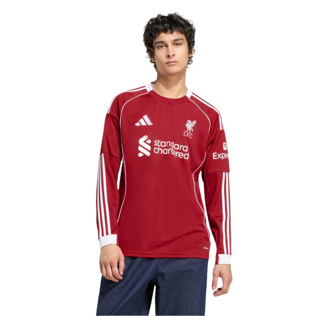 adidas Liverpool 25/26 Home L/S Football Shirt | Order Online – Greaves ...