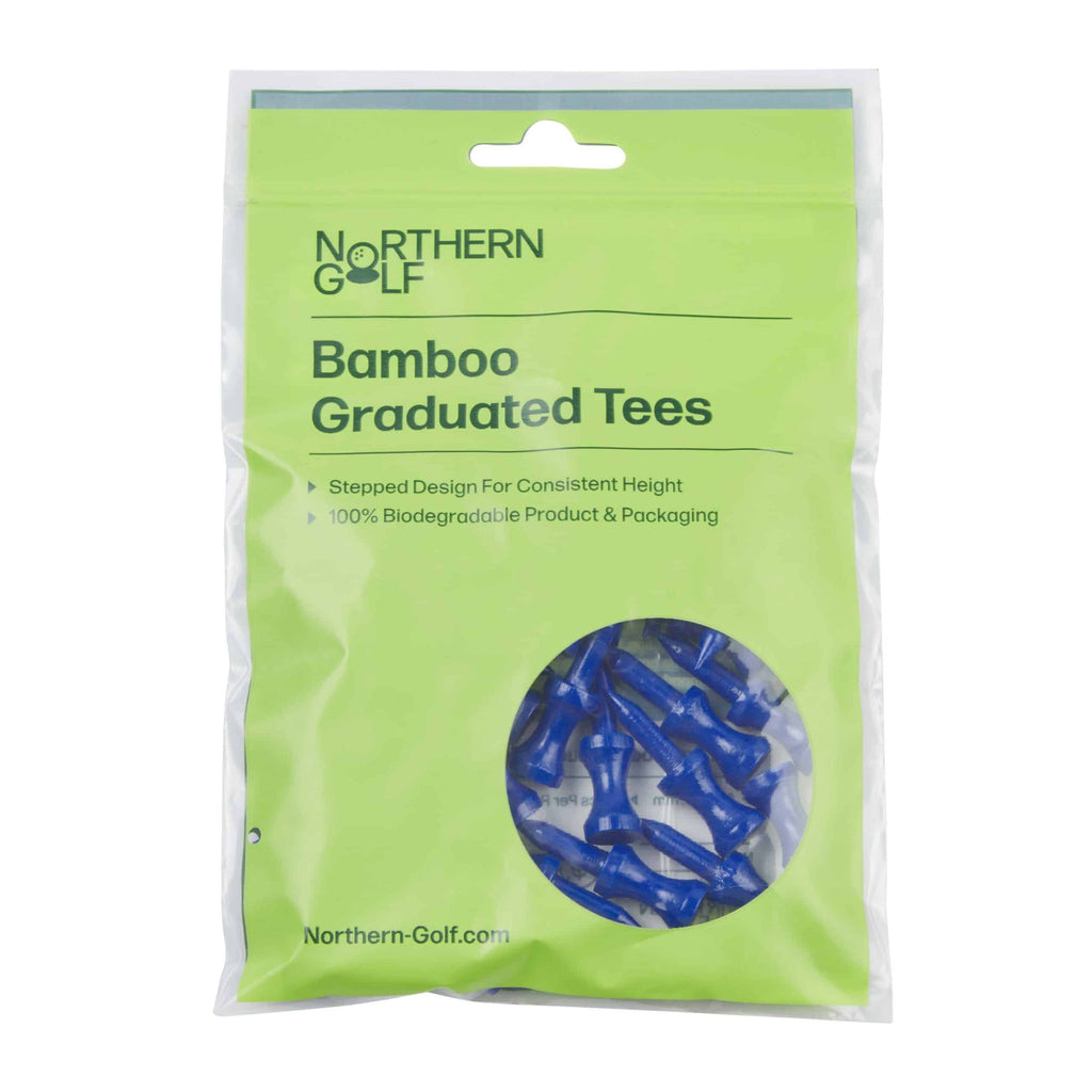 Bamboo Graduated Golf Tees Blue 37mm (35 Pack) – Greaves Sports