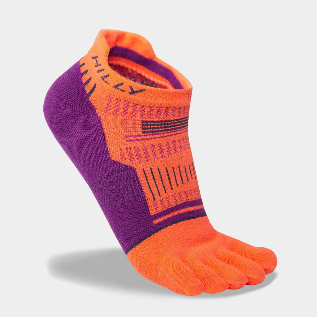 Hilly Toes Socklet Running Socks Hot Coral – Greaves Sports