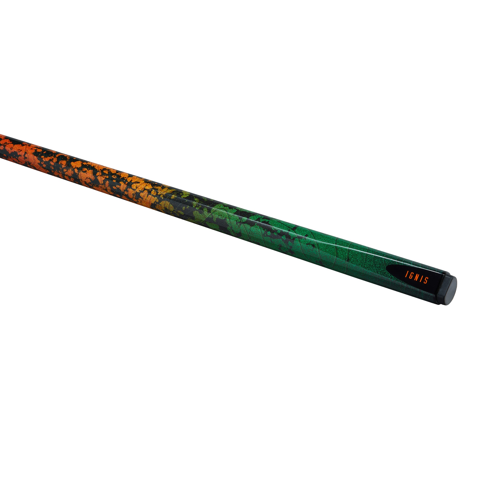 PowerGlide Ignis Snooker Cue Orange/Green 10mm Tip – Greaves Sports