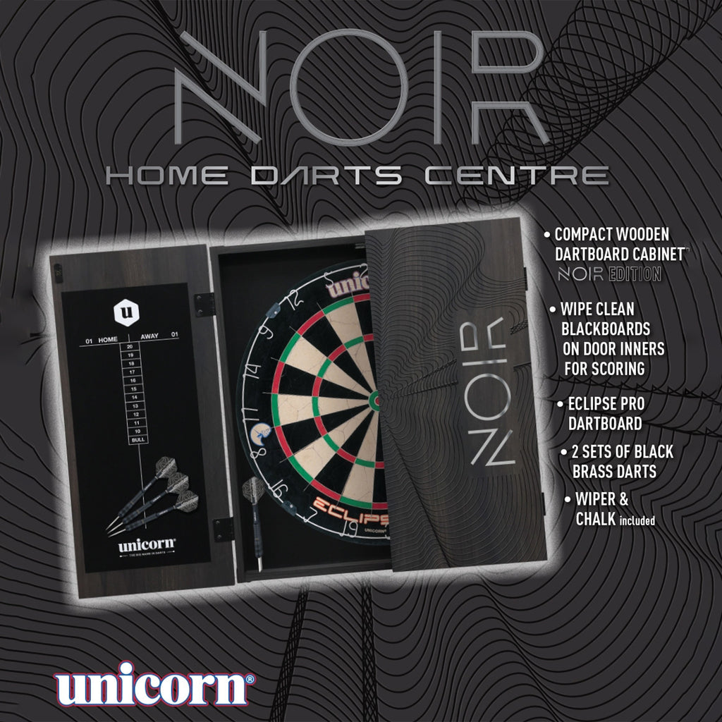 Unicorn Noir Home Darts Centre | 2 Sets Included – Greaves Sports