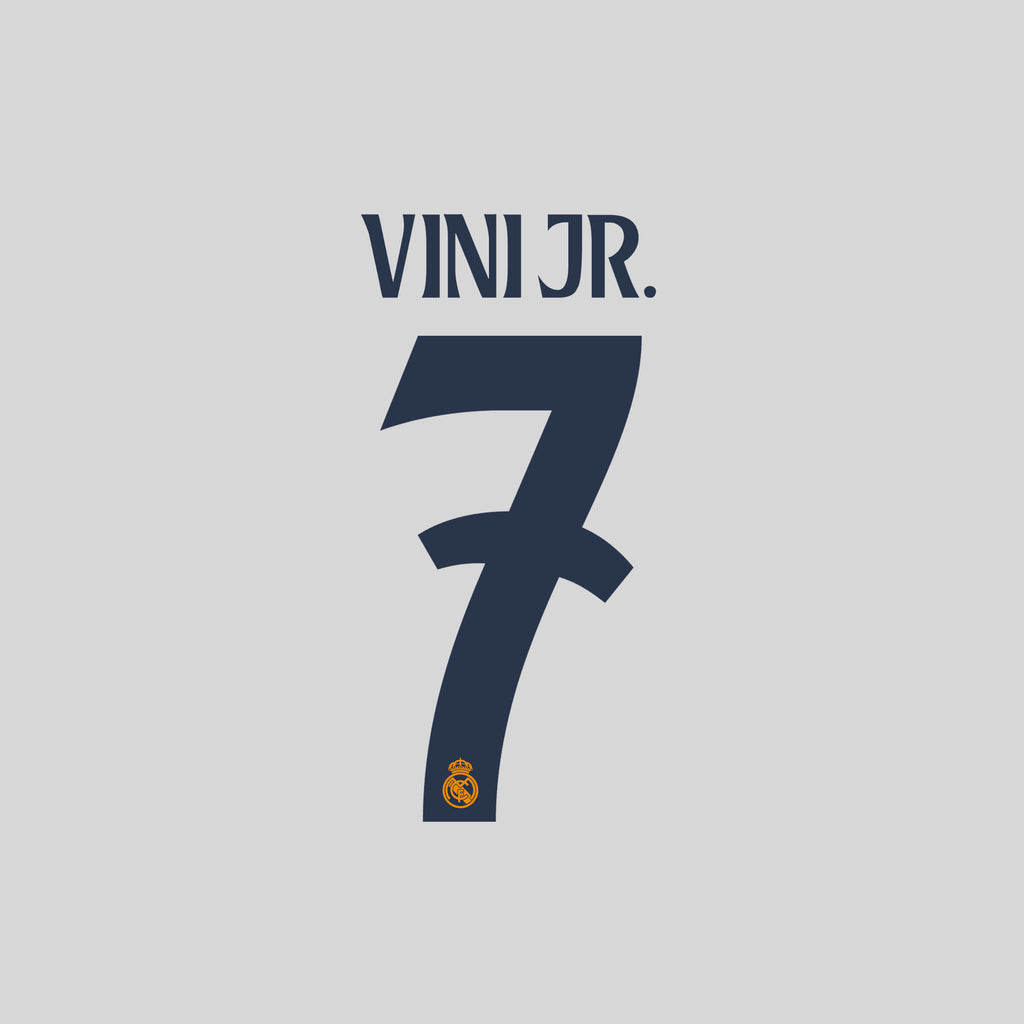 Junior - Vini JR. 7 Real Madrid Away 24/25 Name & Number Set – Greaves ...
