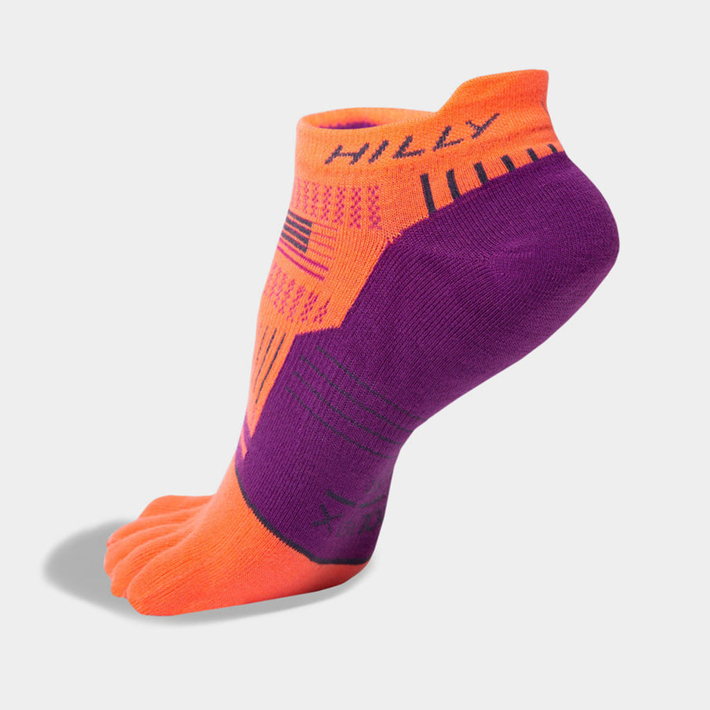 Hilly Toes Socklet Running Socks Hot Coral – Greaves Sports