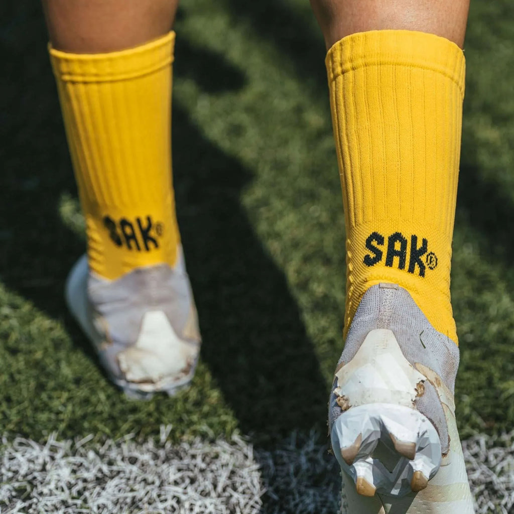 SAK Grip Socks Yellow | Football Performance Socks – Greaves Sports