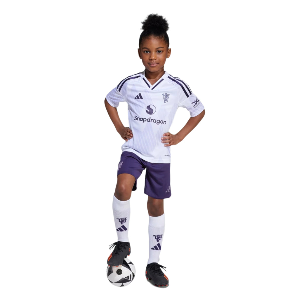 adidas Man Utd 25/26 Away Football Mini Kit – Greaves Sports