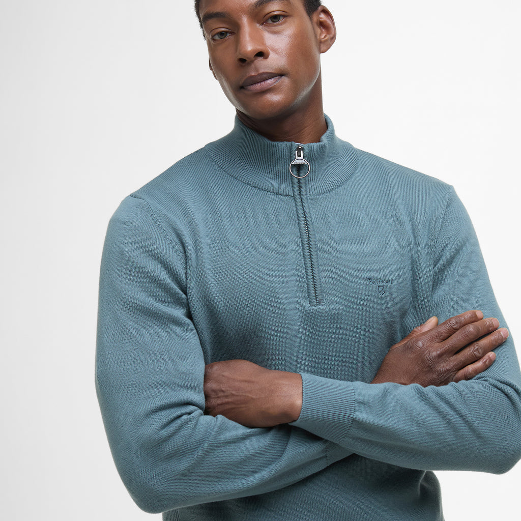 Barbour Cotton Half Zip Knitted Sweater | Order Online – Greaves Sports