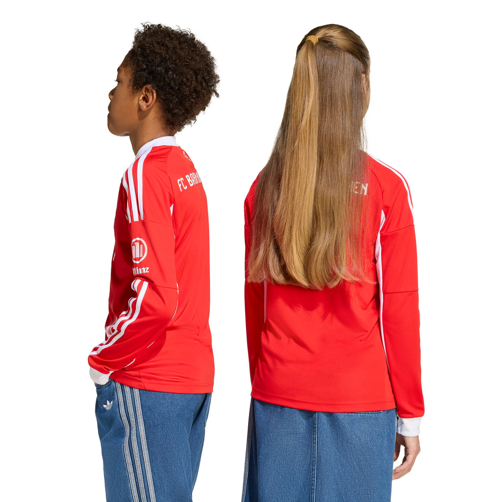 Bayern Munich 25/26 Home L/S Shirt Jnr - Red adidas – Greaves Sports