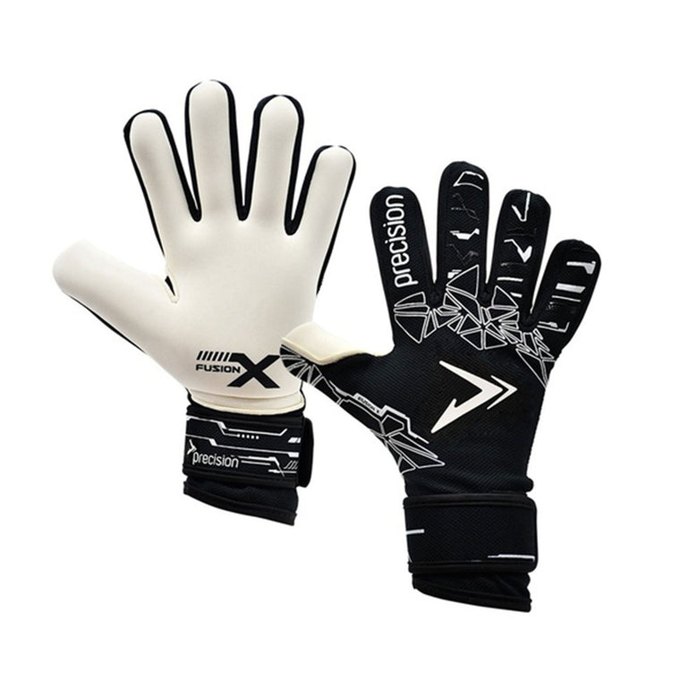 PrecisionGK Fusion X Pro Lite Giga Gloves | Black/White – Greaves Sports