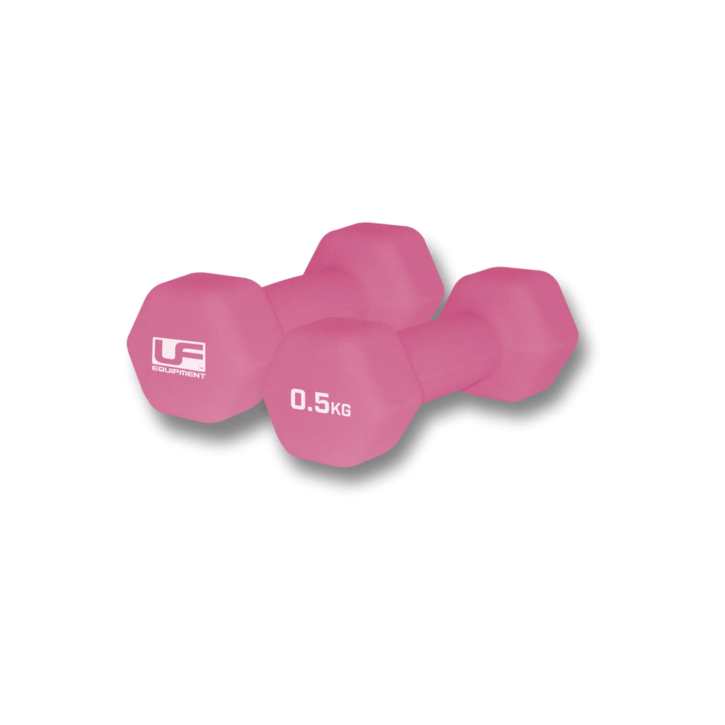 Hex Dumbbells Neoprene 2x0.5kg Pink - Urban Fitness – Greaves Sports