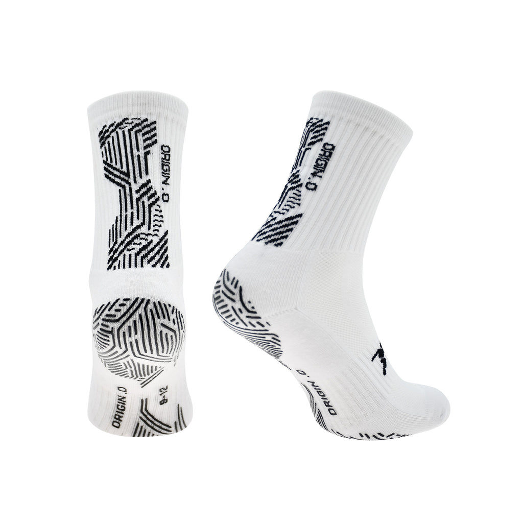 Origin.0 Football Grip Socks White/Black | Precision – Greaves Sports